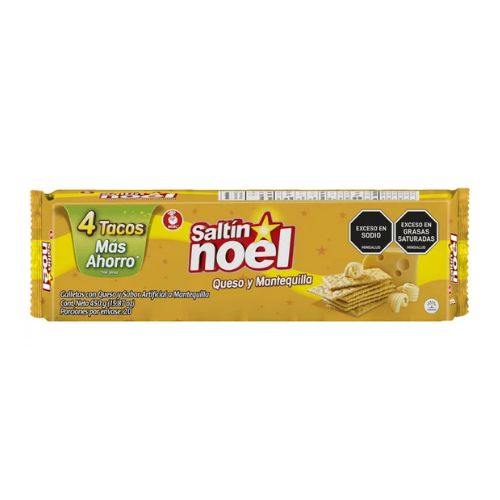Galletas Saltin Noel 4 tacos 450gr Sabor queso y mantequilla - Latin Market